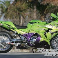 Green & Purple Roaring Toyz Custom Kawasaki ZX14 NOS | Roaring Toyz