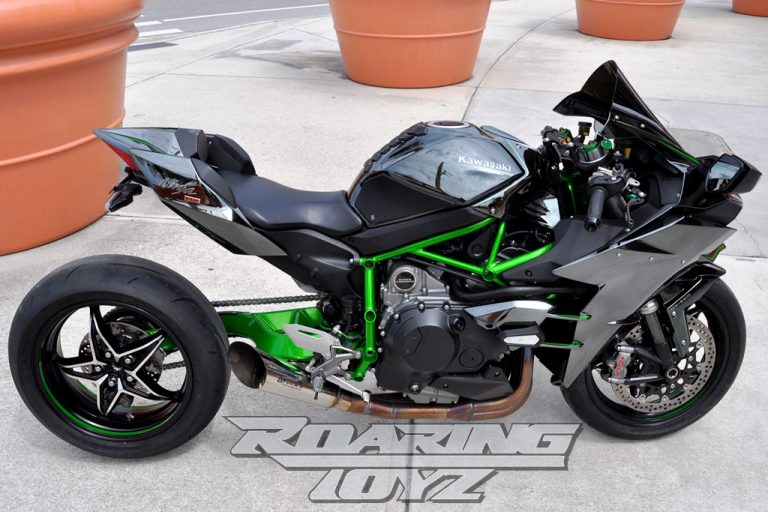 Billet 6 Over Extended Kawasaki Ninja H2 Swingarm H2R copy | Roaring Toyz